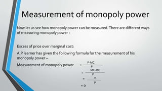Monopoly market | PPTX