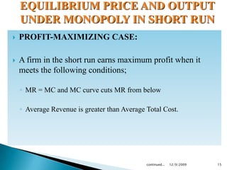Monopoly Market Structure | PPTX