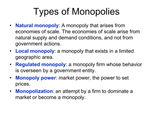 Monopoly market structure | PPT