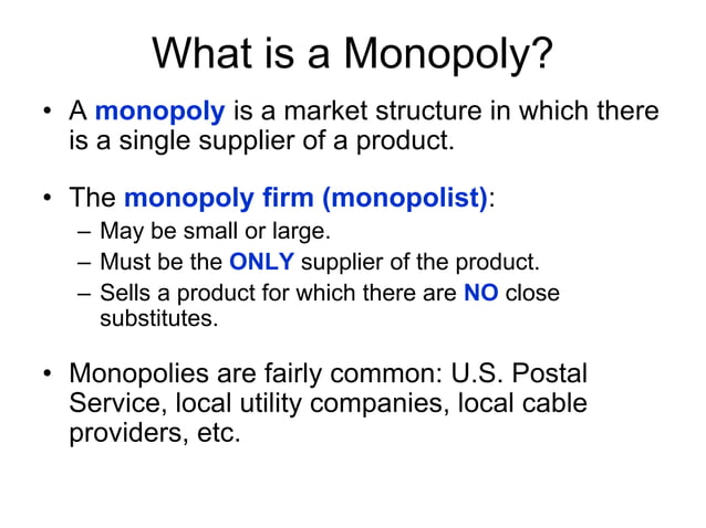 Monopoly market structure | PPT