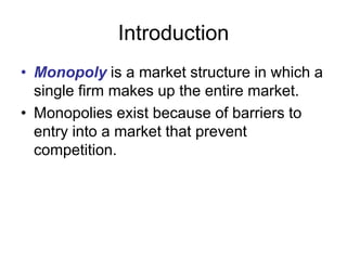 Monopoly market structure | PPT