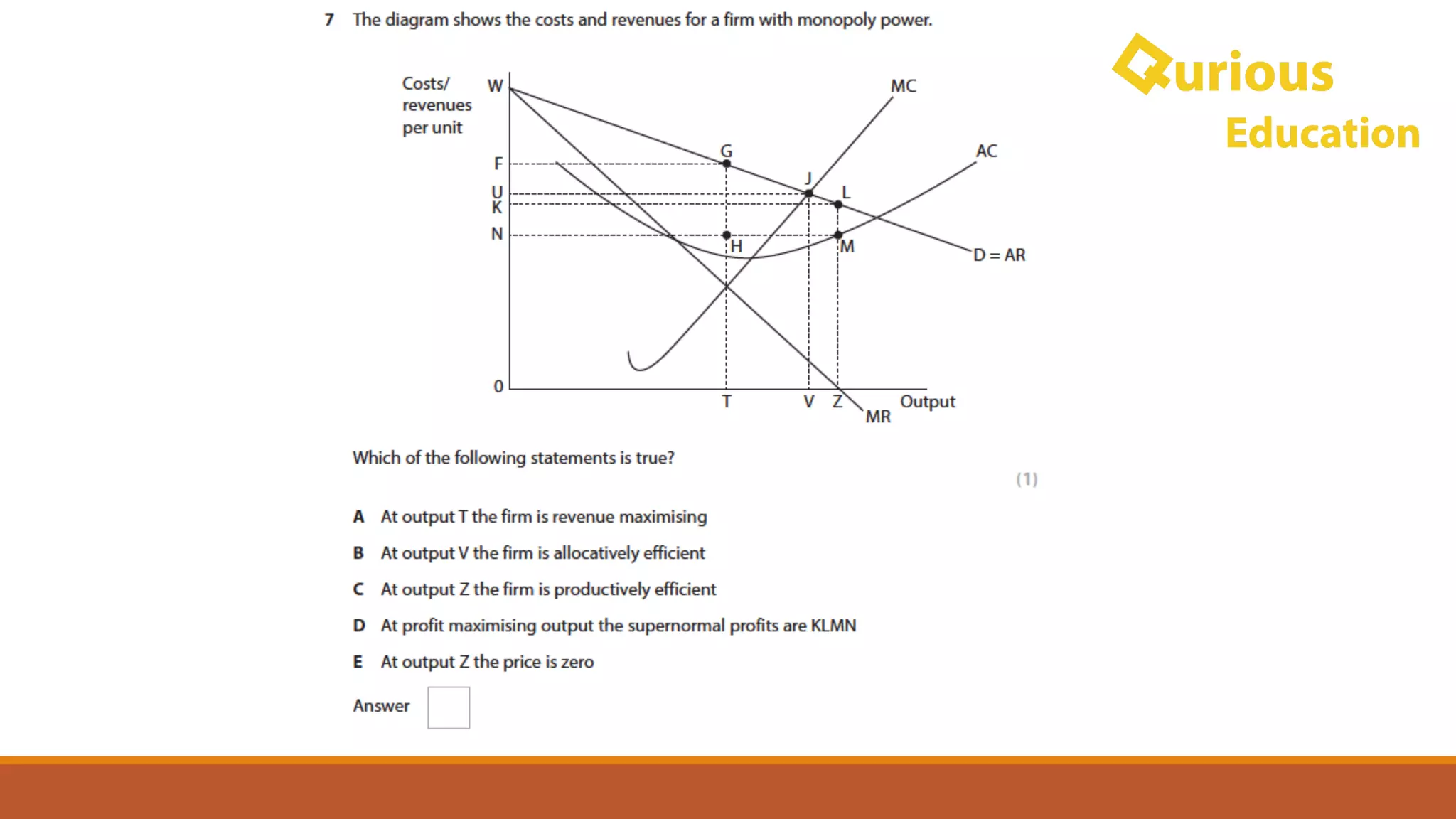 Monopoly MC Questions - A-Level Economics | PDF
