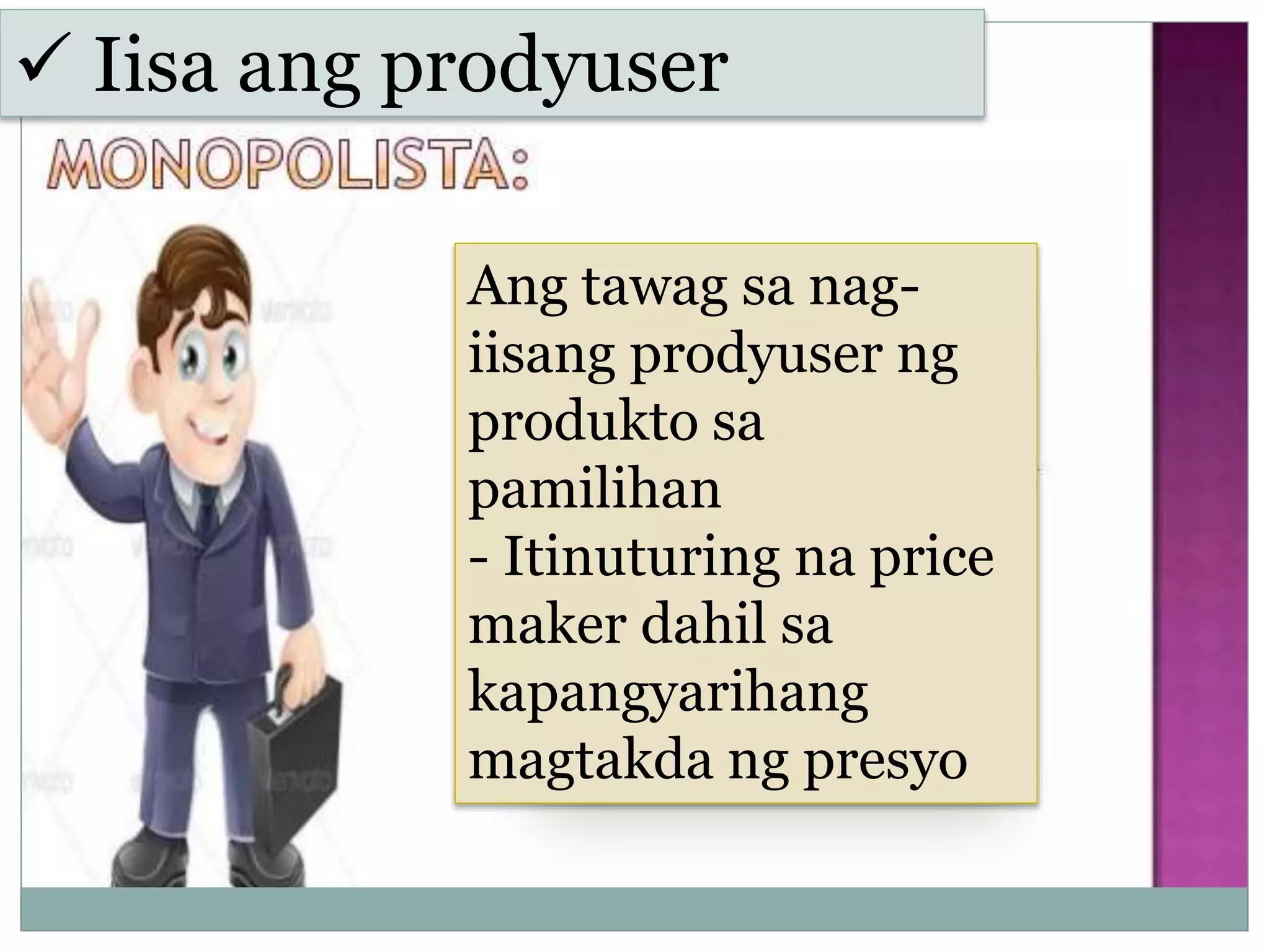 Monopolyo at monopsonyo | PPTX