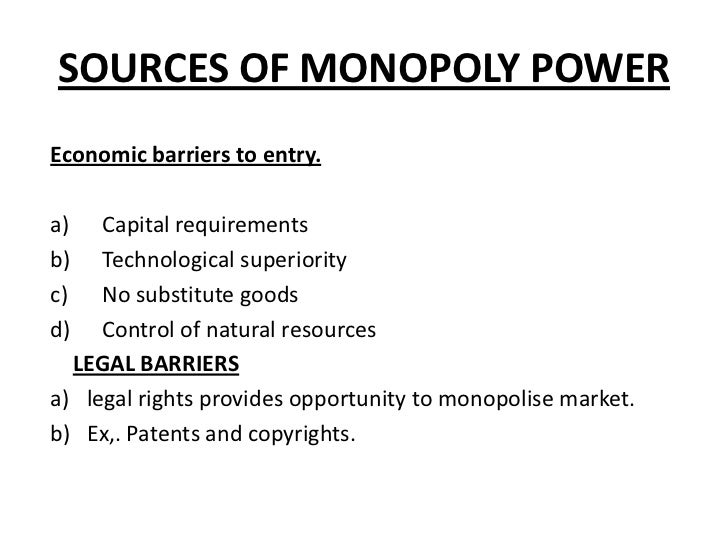 Examples of monopoly - barkiza