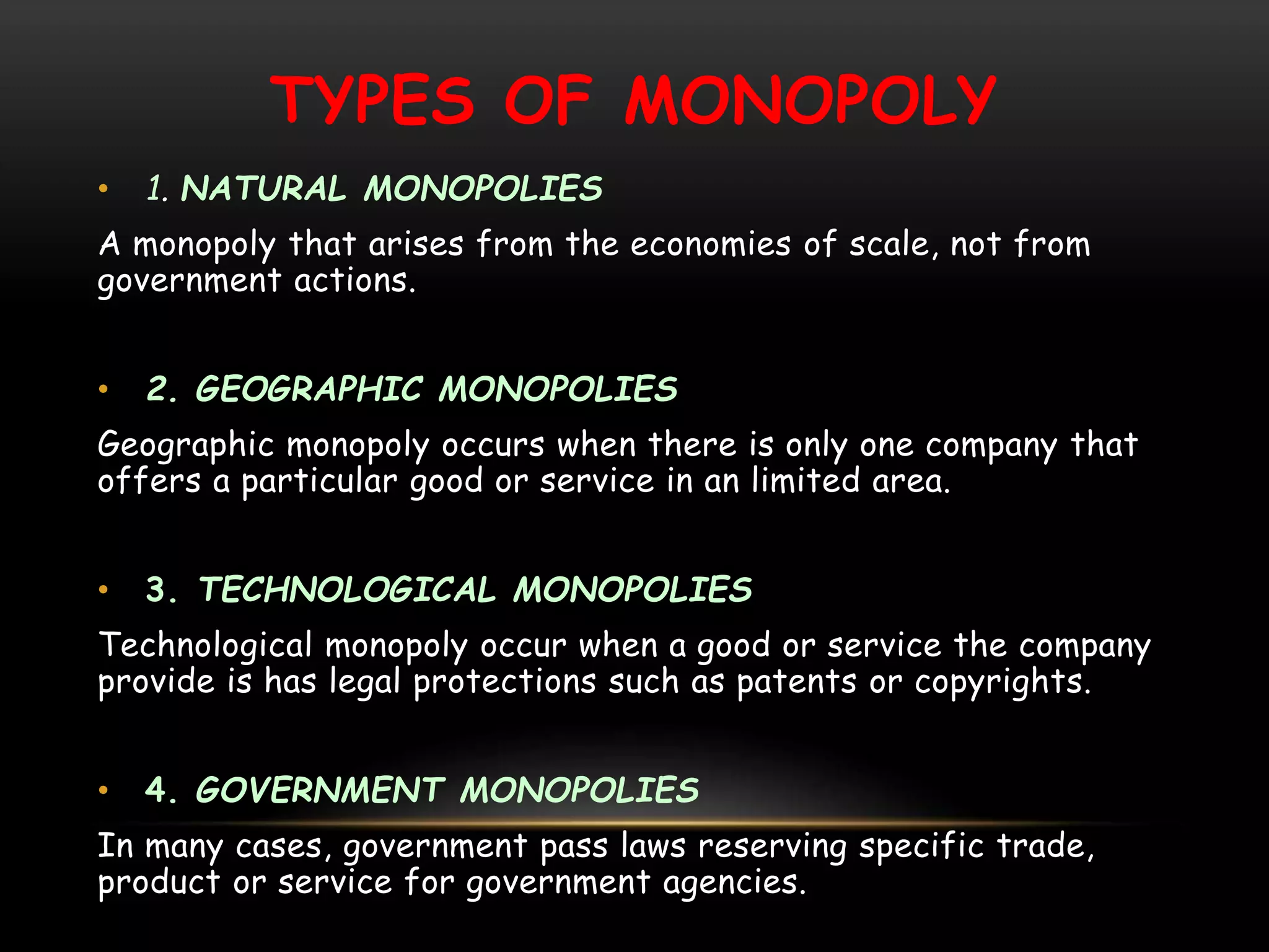Monopoly presentation (Business & Government Relation) | PPTX