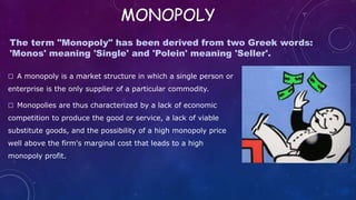 Monopoly in Today's Market | PPTX