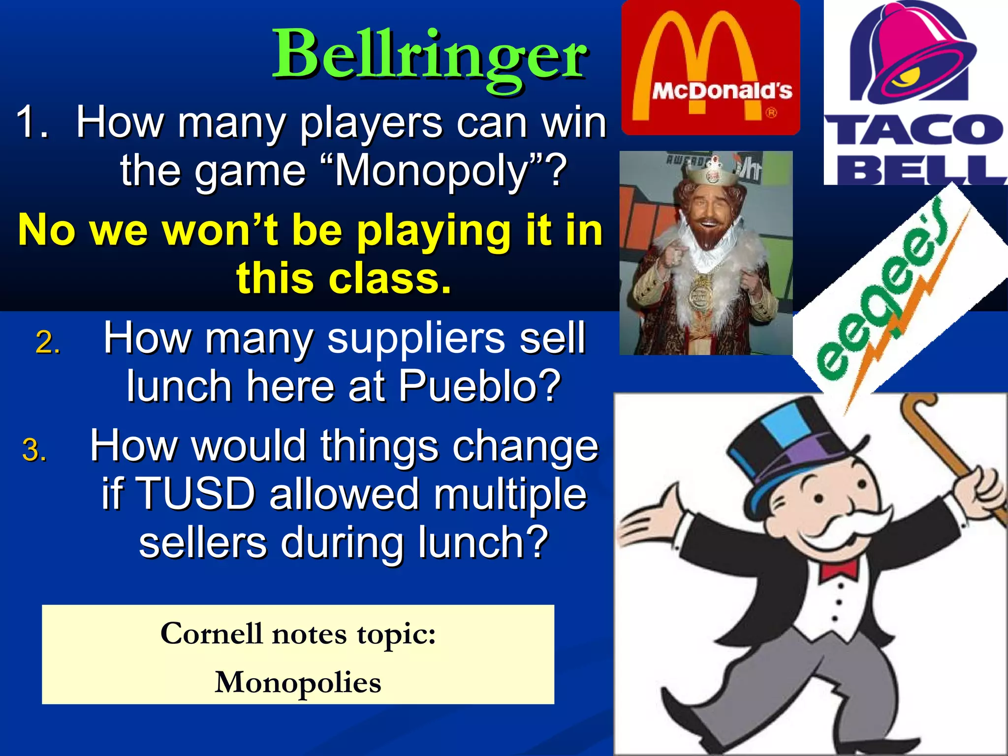 Monopoly types | PPT