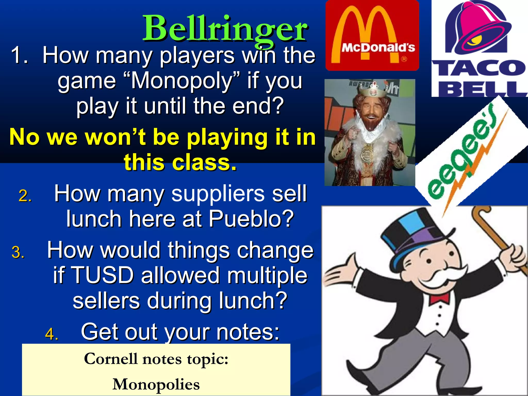 Monopoly types | PPT