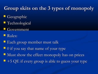 Monopoly types | PPT