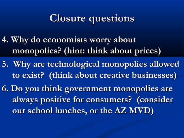 Monopoly types | PPT