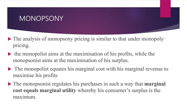 Monopsony | PPTX
