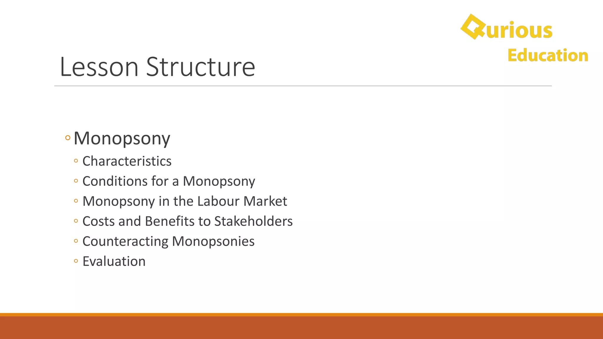 Monopsony Economics Notes - A-level & IB Economics | PDF