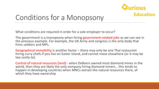 Monopsony Economics Notes - A-level & IB Economics | PDF