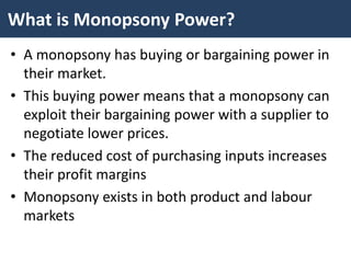 Monopsony power | PPT