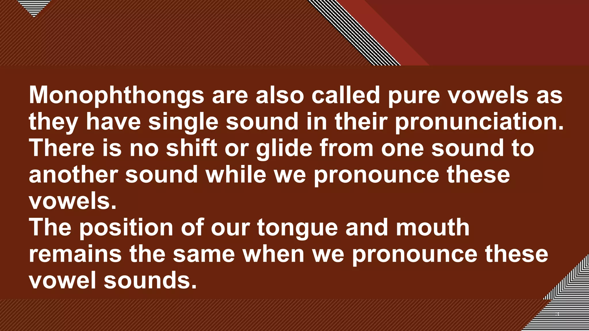 Monopthongs (PRONUNCIATION) | PPT