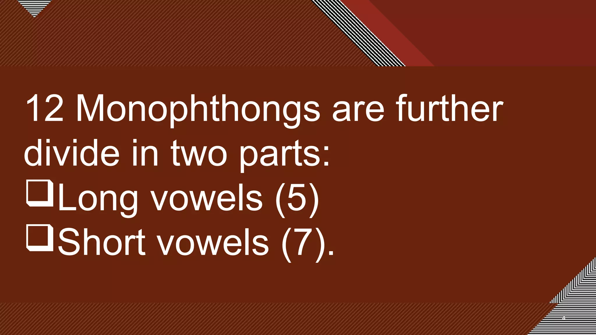 Monopthongs (PRONUNCIATION) | PPT