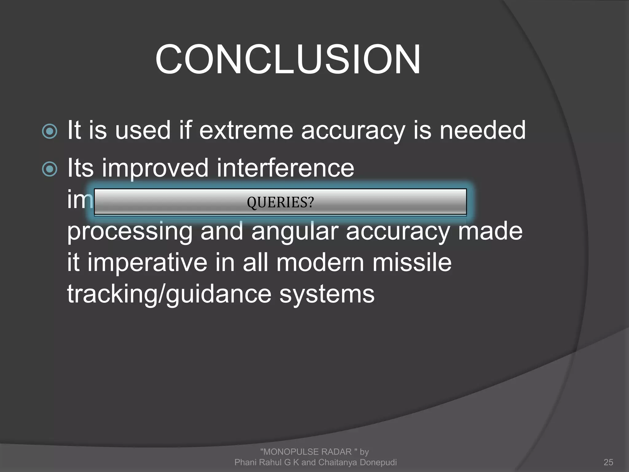 Monopulse Radar | PPTX