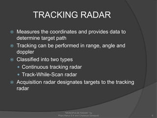 Monopulse Radar | PPTX