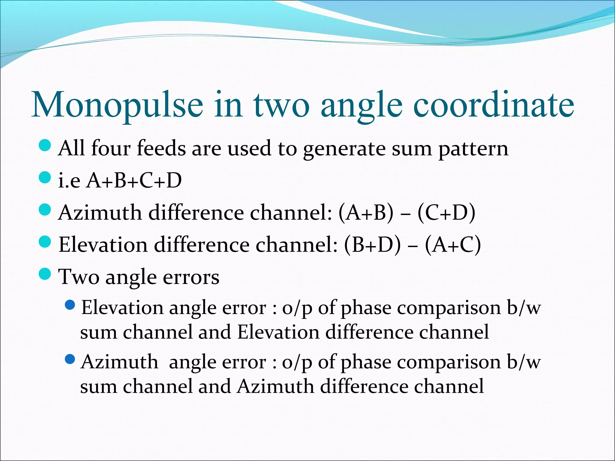 Monopulse tracking radar | PPT