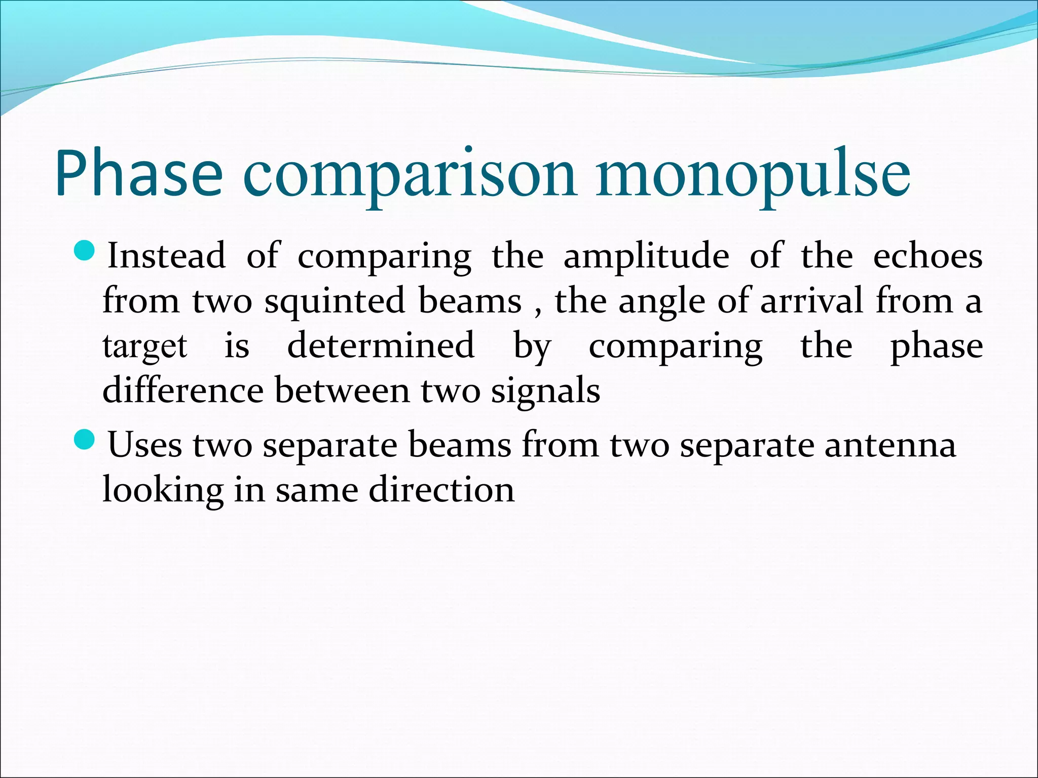 Monopulse tracking radar | PPT