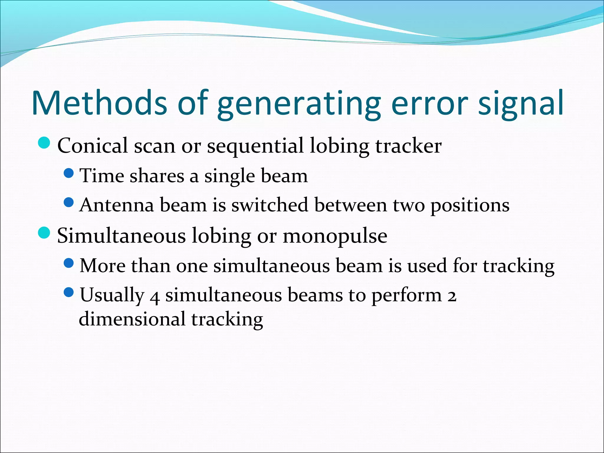Monopulse tracking radar | PPT
