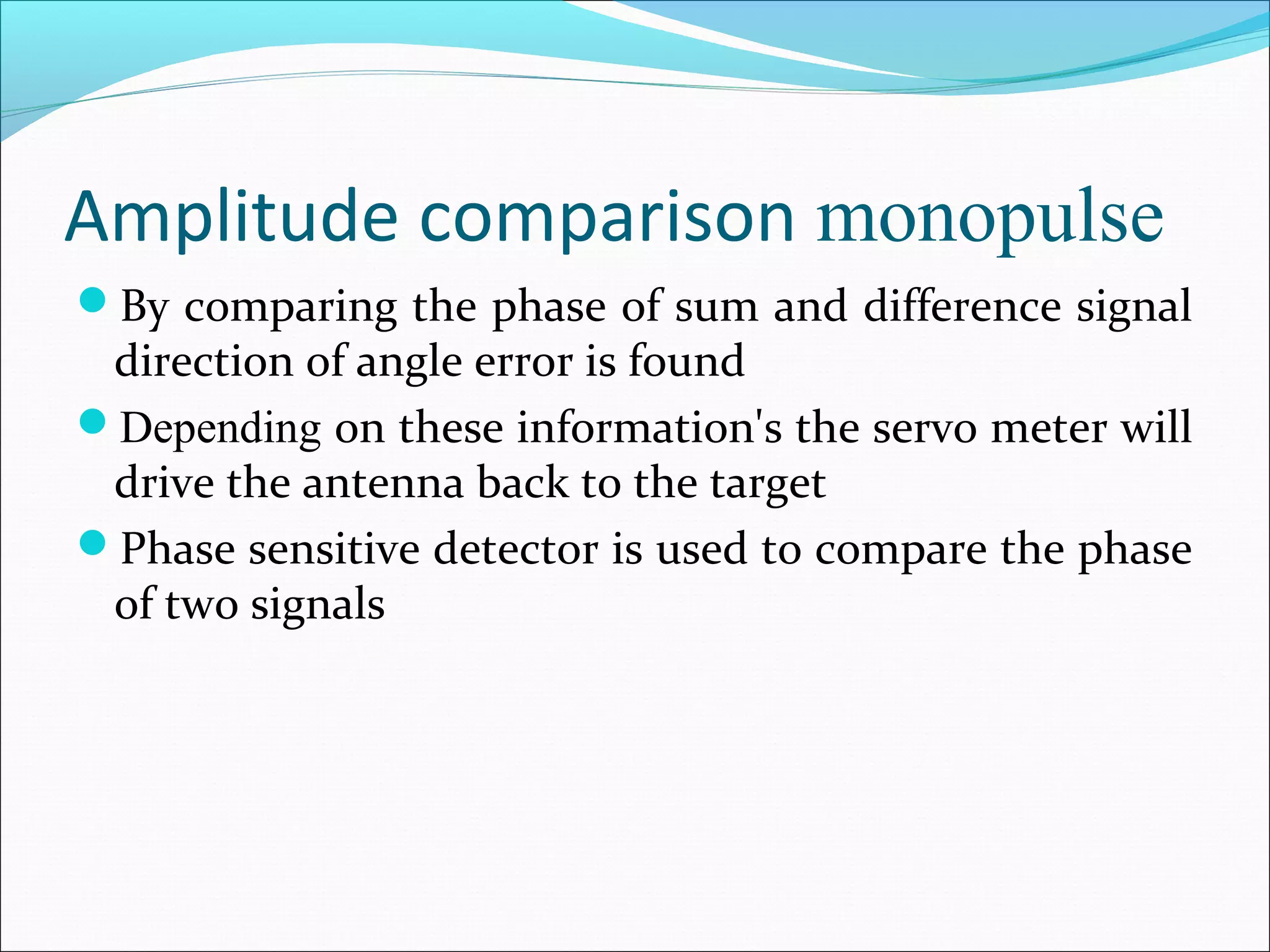 Monopulse tracking radar | PPT