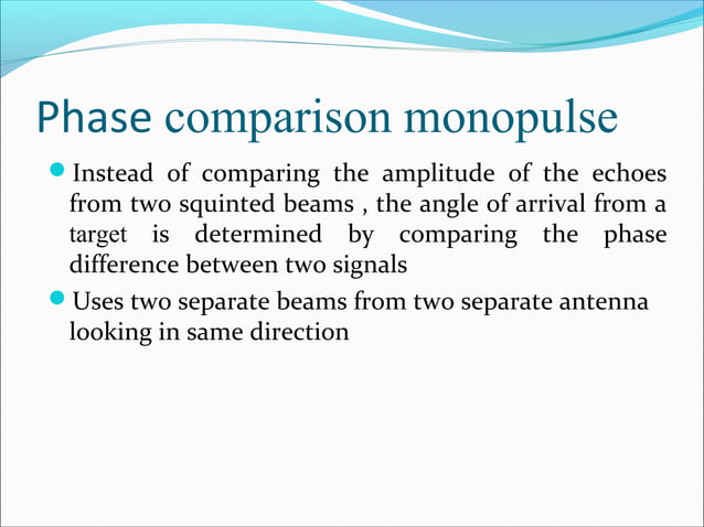 Monopulse tracking radar | PPT | Track and Field | Sports