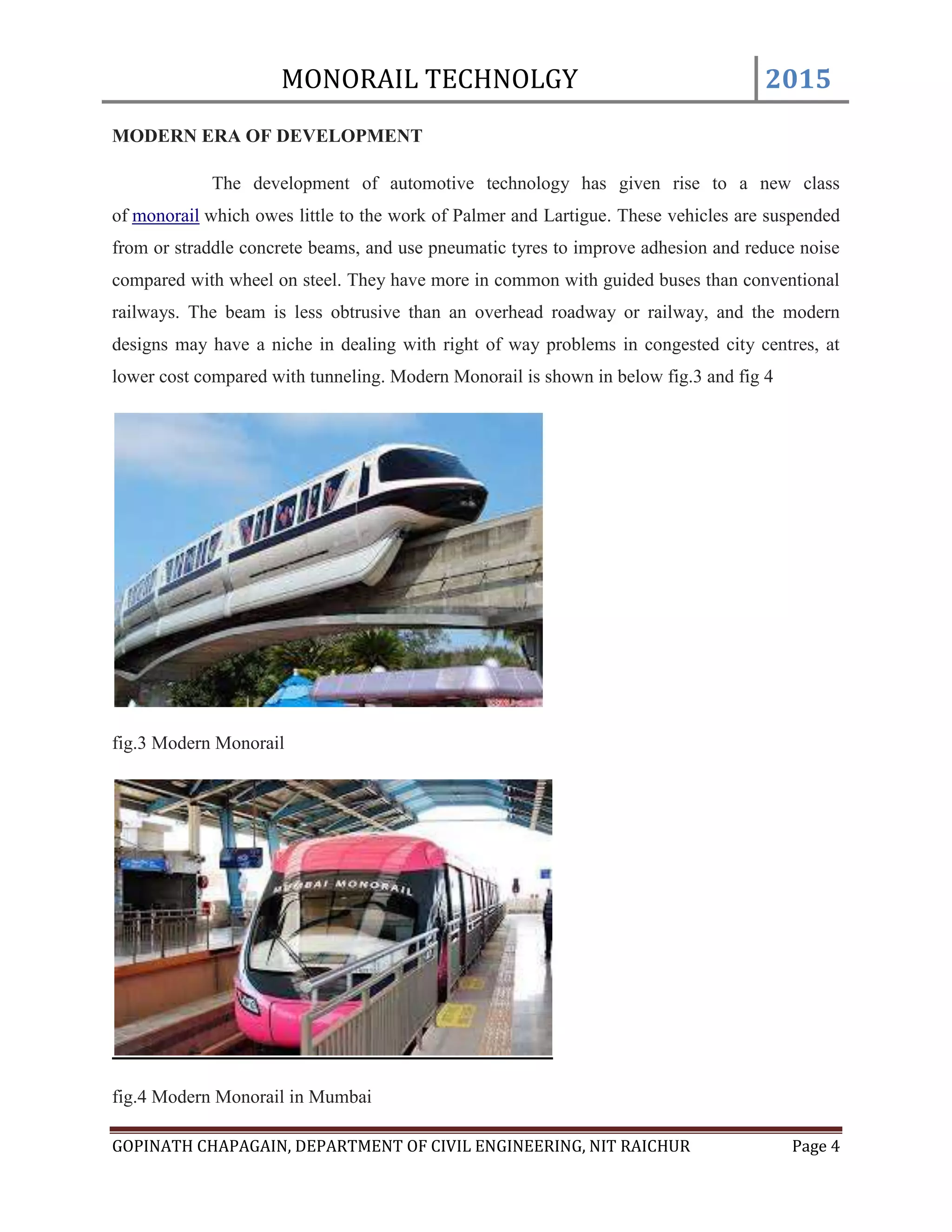 report on monorail technolgy | DOCX