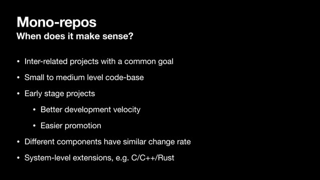 Mono-repositories in Python: What, When and How? | PPT