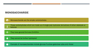 Structure & function of monosaccharide. . | PPTX