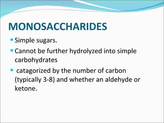 Monosaccharide Definition