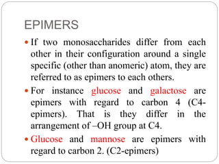 Monosaccharides structural aspects | PPTX