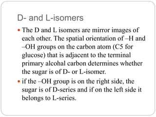 Monosaccharides structural aspects | PPTX