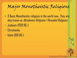 Monotheism | PPTX