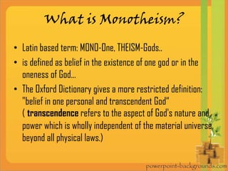 Monotheism | PPT