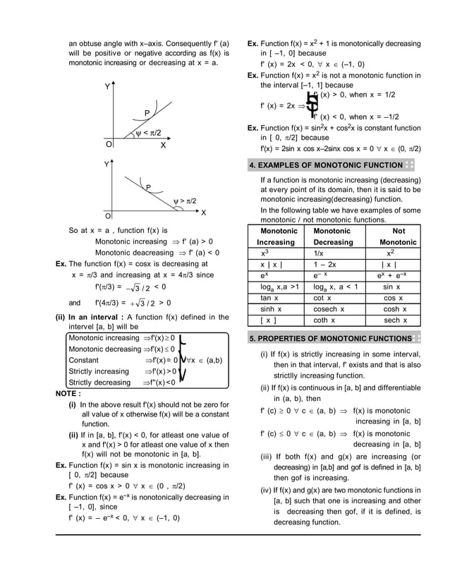 Monotonicity Thoery And Solved And Execise Module 4 Pdf