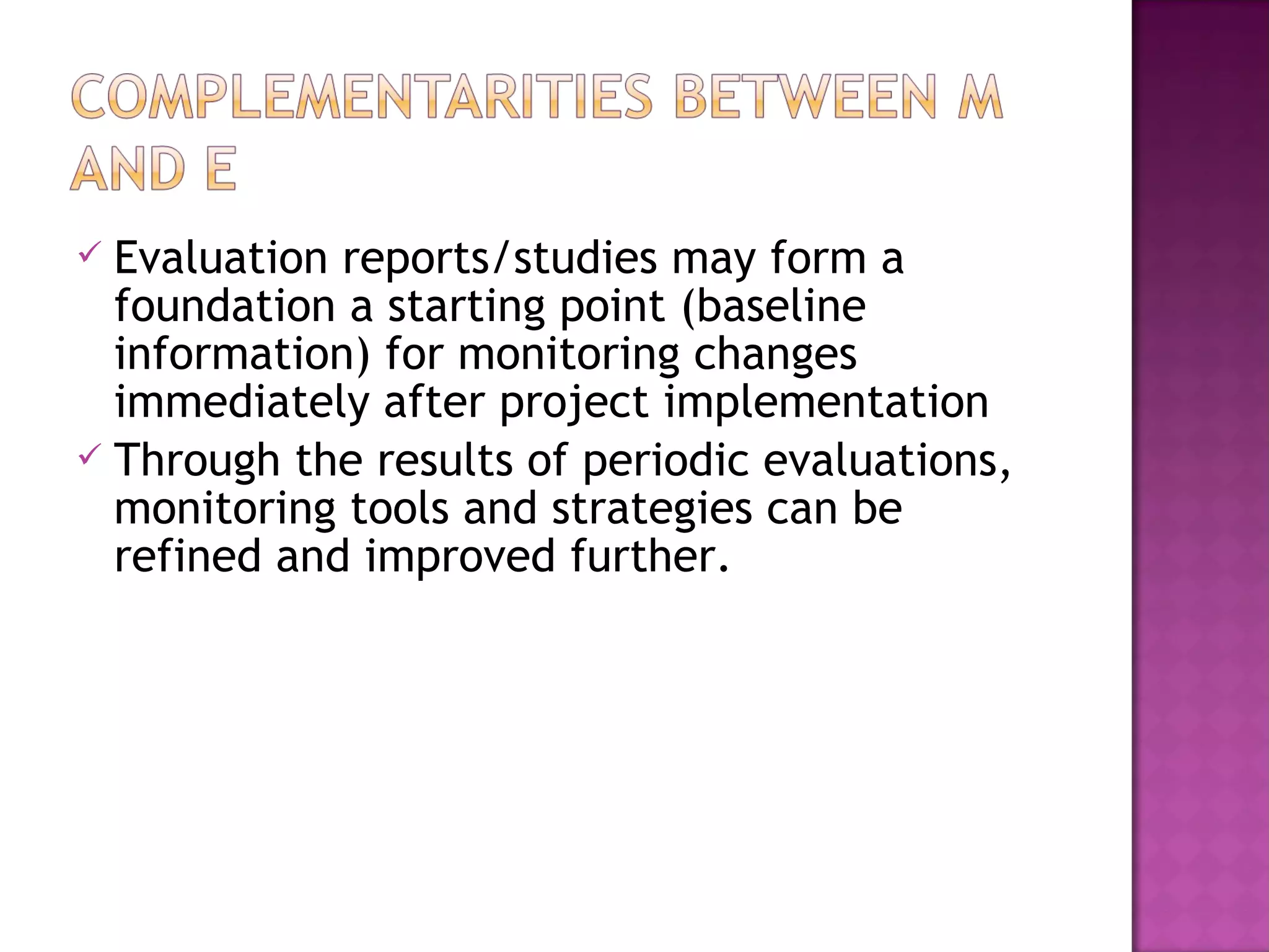 Monotoring and evaluation principles and theories | PPT