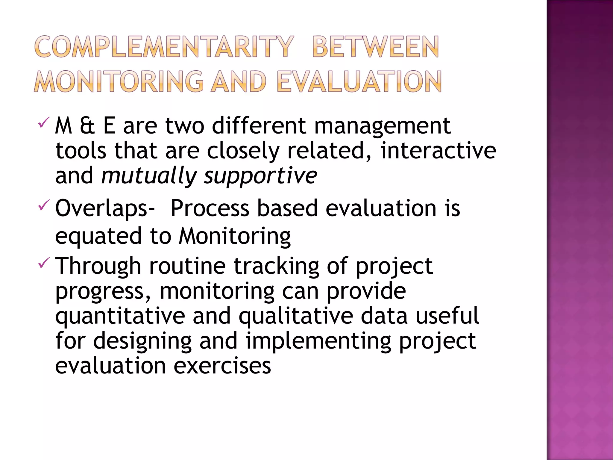 Monotoring and evaluation principles and theories | PPT