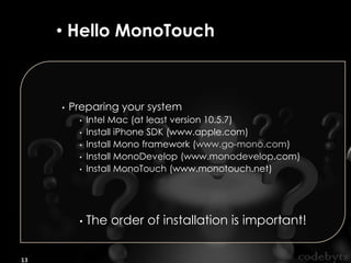 Mono touch 101 | PPT