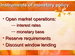 Monetary policy tools | PPT