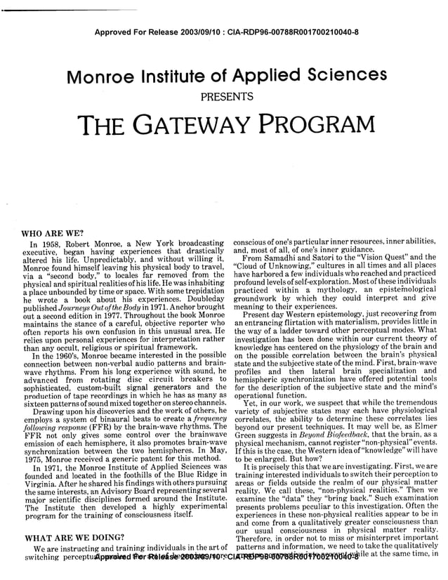 TMI - The Gateway Program | PDF