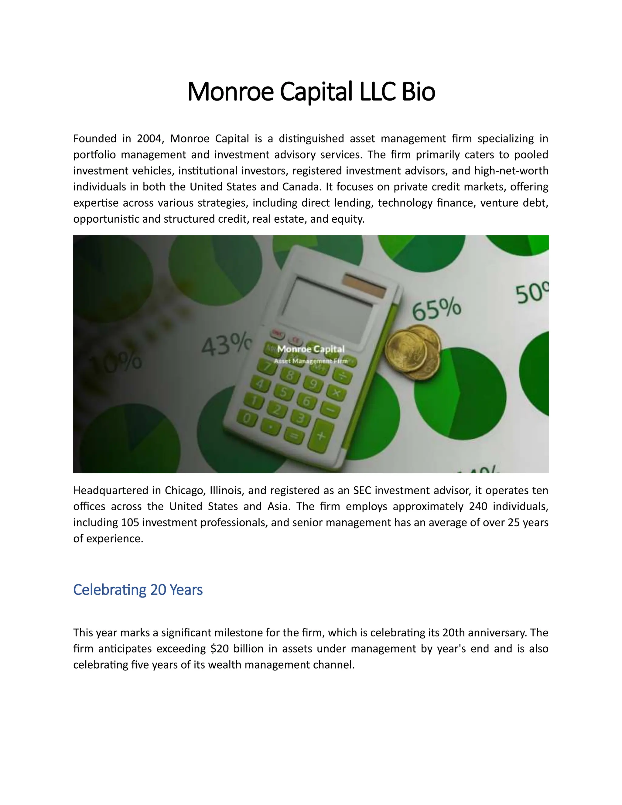 Monroe Capital LLC | Asset Management Firm | Chicago, Illinois ...