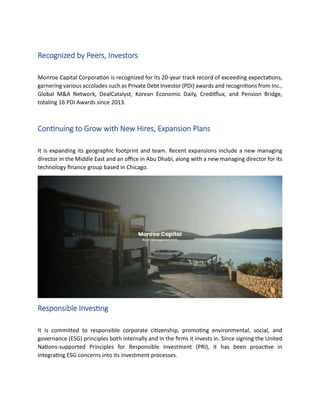 Monroe Capital LLC | Asset Management Firm | Chicago, Illinois ...