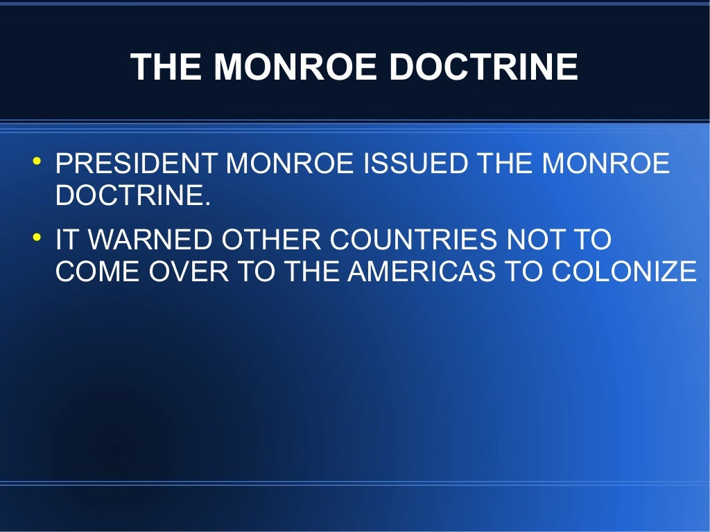 MONROE DOCTRINE