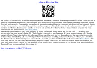 Monroe Doctrine | PPT