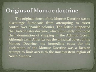 Monroe Doctrine Summary