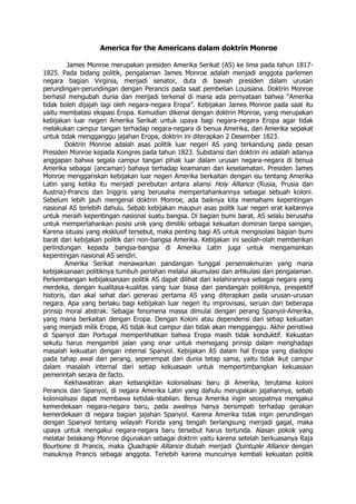 Monroe doctrine of AS | DOCX