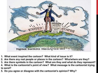 Political Cartoons / Monroe Doctrine | PPTX