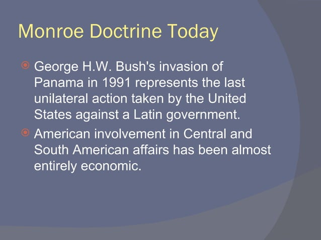 PPT - Monroe Doctrine - IIA2 | PPT | Political Issues & policy | Politics