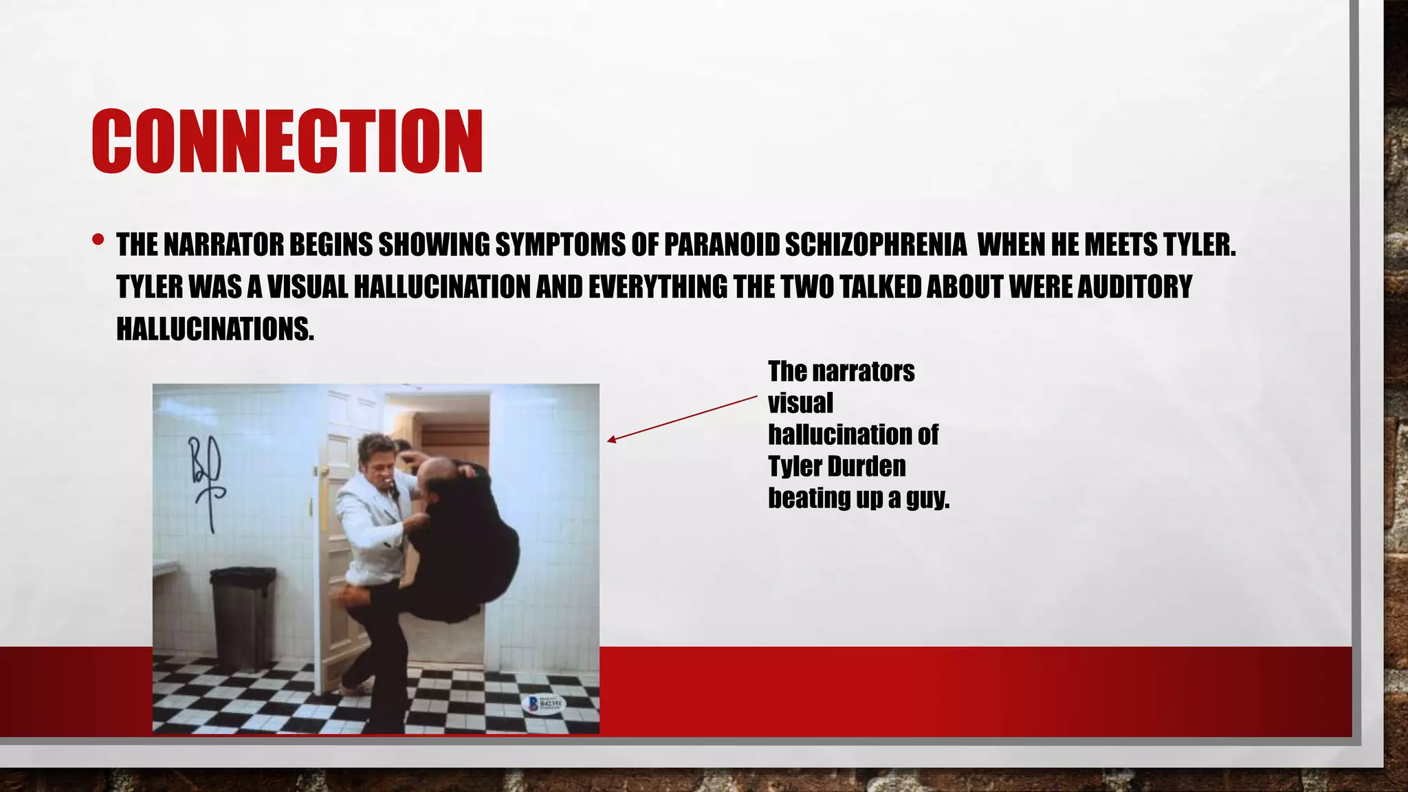 Monroe’s analysis of Schizophrenia/D.I.D in Fightclub | PPTX
